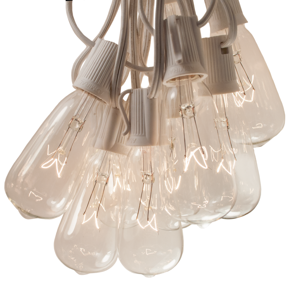 ST40 Clear String Light Sets with White wire - Hometown Evolution Inc.